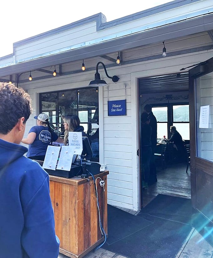 The entrance promises the first rule of great seafood: simplicity. No fancy gimmicks needed when the ocean is your pantry. 