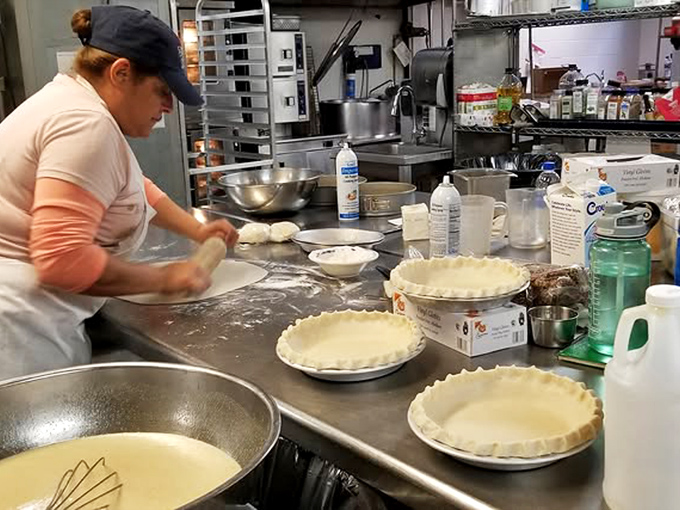 Behind every historic meal is a modern kitchen where skilled hands craft pies with the same care as their colonial predecessors—minus the wood-burning ovens.