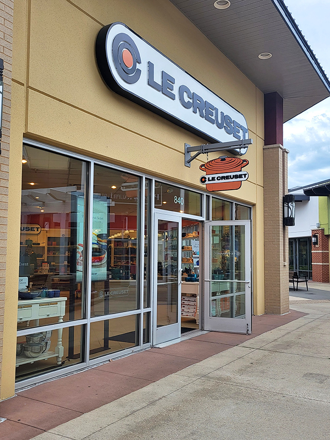 Le Creuset's colorful cookware gleams like culinary jewels behind glass. Even non-cooks find themselves mysteriously drawn to flame-orange Dutch ovens.