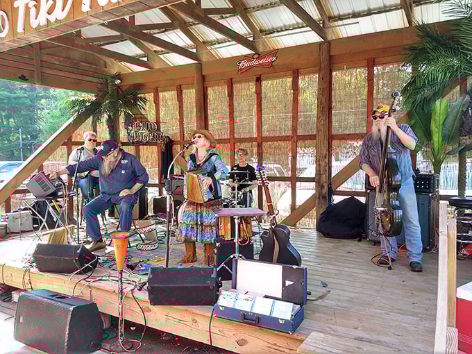 Live music on the deck—where local bands provide the soundtrack to summer evenings and the only thing more satisfying than the tunes is the menu.