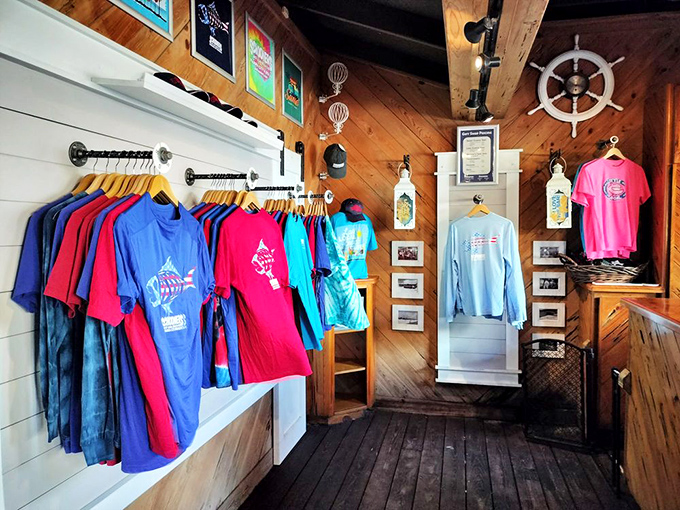 The merch corner offers the chance to bring home a souvenir that's actually wearable, unlike that shell necklace you bought last vacation.