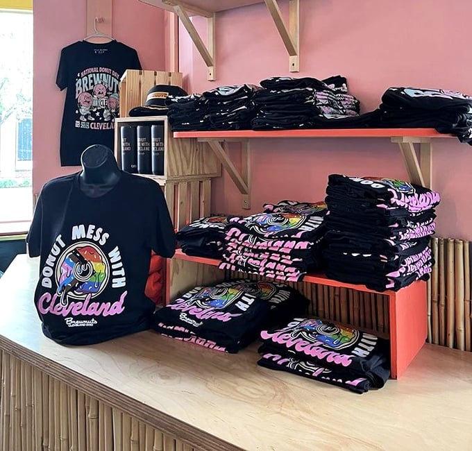 Their merchandise lets you wear your donut devotion proudly—because some relationships deserve to be broadcast on a t-shirt.