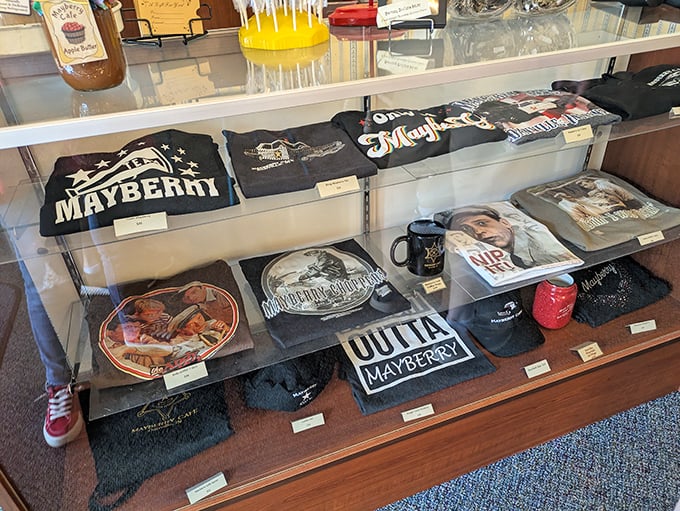 Can't take Mayberry home? Actually, you can—t-shirts, mugs, and memorabilia let you bring a piece of this nostalgic haven back to your own hometown.