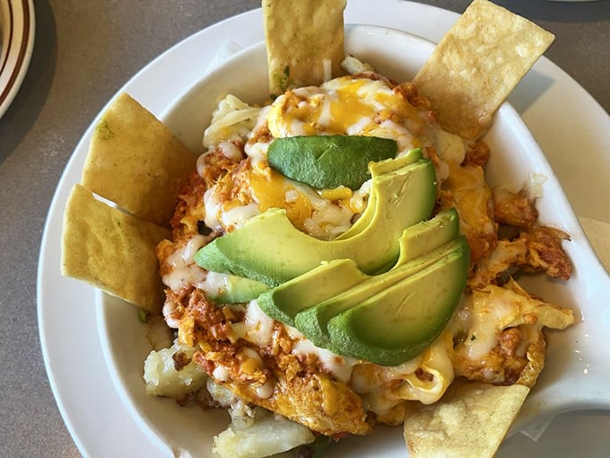 This isn't just a Mexican skillet—it's a fiesta in a bowl, complete with avocado confetti. Breakfast with ambition.