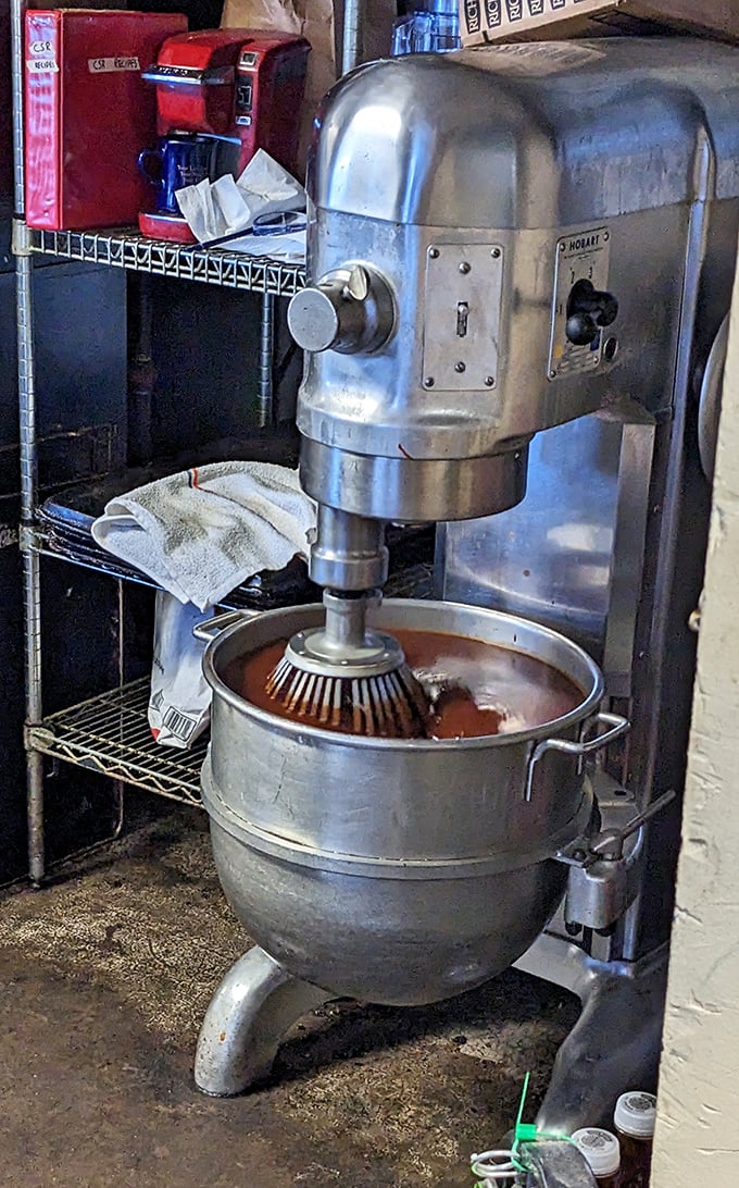 That mixer isn't just blending sauce – it's creating the secret weapon that makes Curt's barbecue the stuff of Pennsylvania legend.