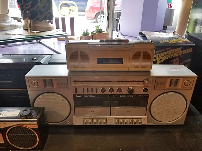 This isn't just a boombox—it's a portal to mixtape summers, when declaring your love meant carefully selecting songs and mastering the pause button.