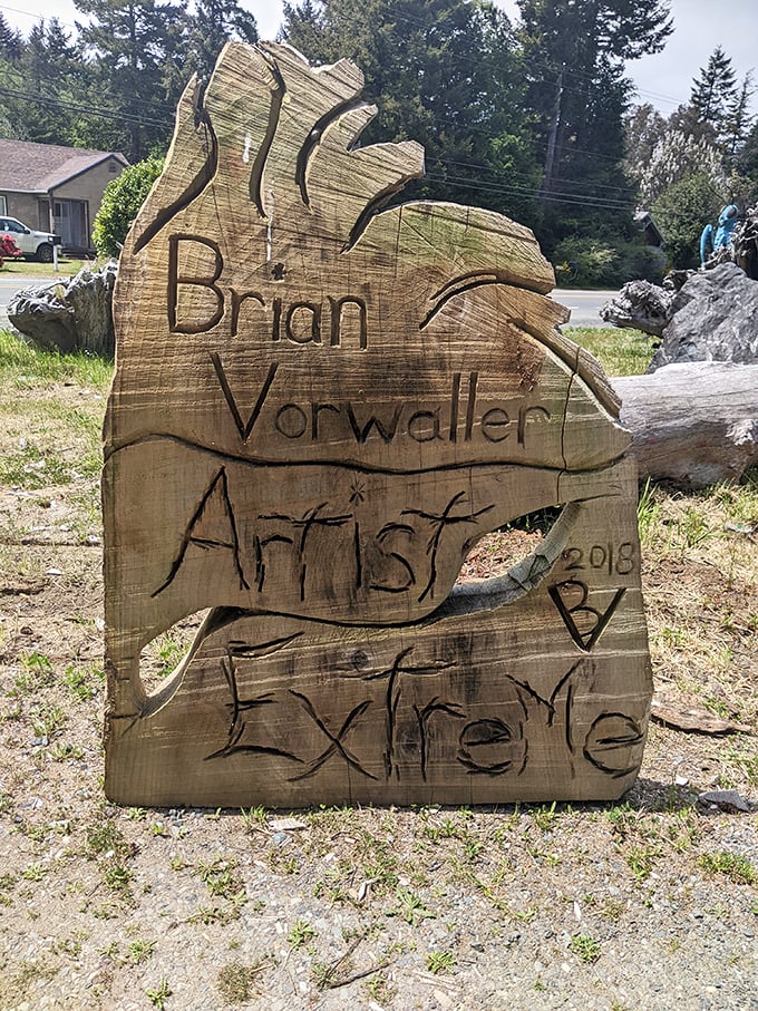 The artist's signature piece reveals the creative force behind Something Awesome—where imagination meets chainsaw.