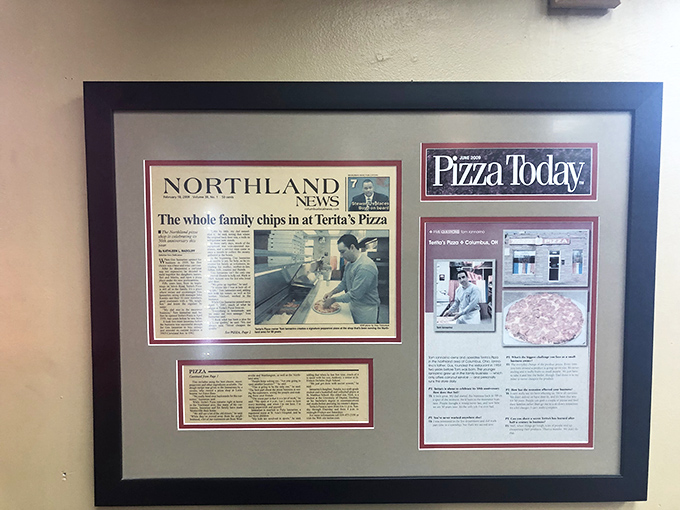 Framed newspaper clippings prove what locals always knew – sometimes greatness hides in plain sight.