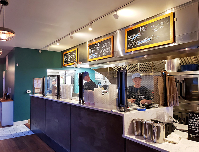 The open kitchen design means you can watch your chicken dreams become reality. Transparency never tasted so good.