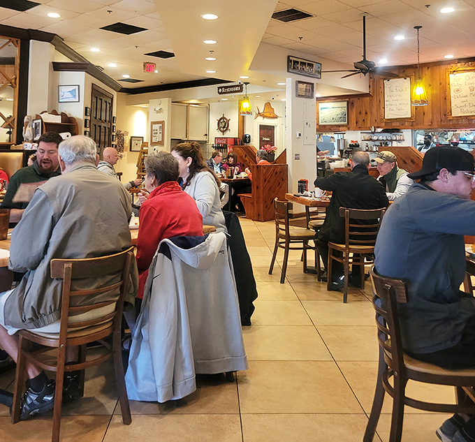 A dining room humming with the symphony of satisfaction. Every occupied chair represents someone who made the right breakfast decision today.