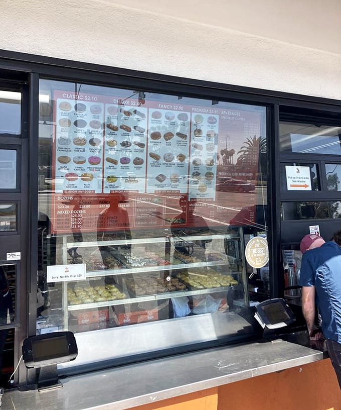 The walk-up window experience hasn't changed in decades—proof that some things in life are too perfect to need improvement.