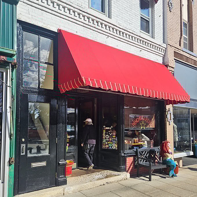 Behind that bright red awning, Pancho and Lefty's serves up comfort food with character—the kind of local spot where regulars are greeted by name.