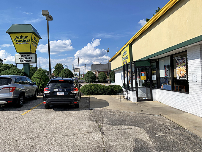 The parking lot might be humble, but it's filled with cars of people who know that culinary treasures don't need fancy facades.