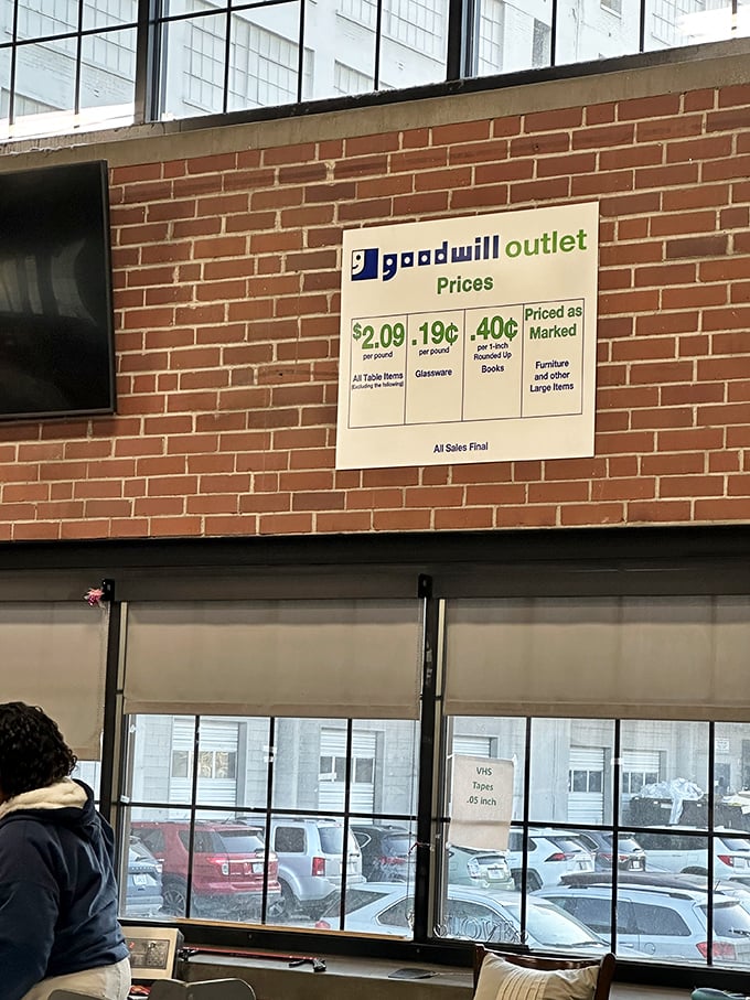 The pricing board tells the whole story—this isn't just affordable shopping, it's practically being paid to take things home.
