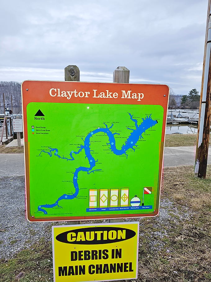 The lake map that prevents those "I think we're lost" conversations that inevitably lead to "I told you we should have turned left."