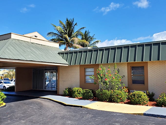 This unassuming building with its distinctive green roof houses unexpected treasures—Stuart specializes in delightful surprises.