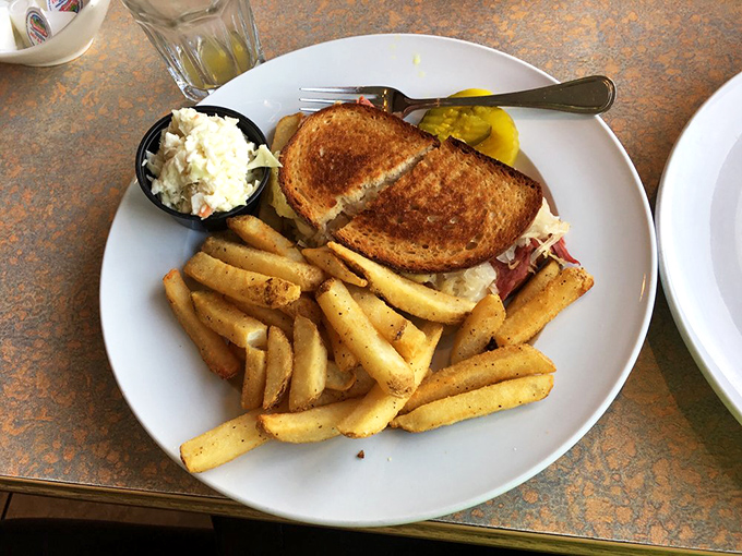 This Reuben sandwich, with its perfect ratio of meat to sauerkraut to dressing, makes a compelling case for lunch being the new breakfast.