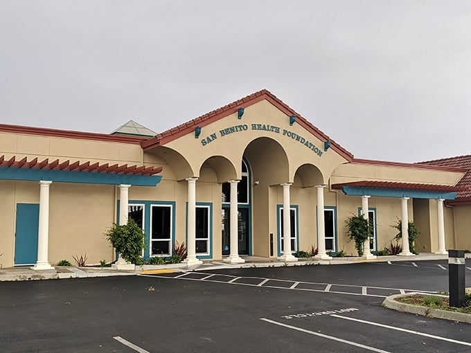 The San Benito Health Foundation's welcoming architecture reflects its mission – caring for the community with both medical expertise and small-town heart.
