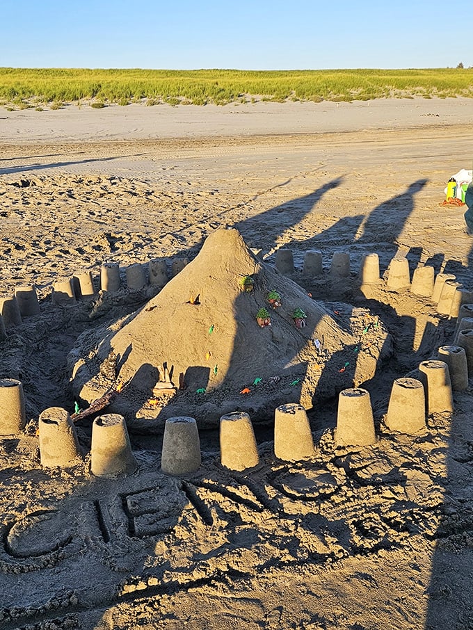 Sandcastle engineering at its finest – temporary monuments that remind us creativity needs nothing more than sand and imagination.