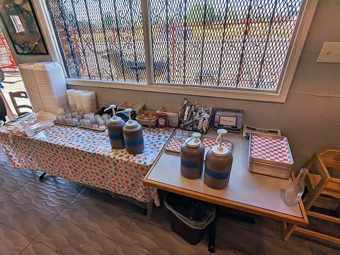 A proper sauce station because true barbecue lovers know condiments deserve their own real estate.