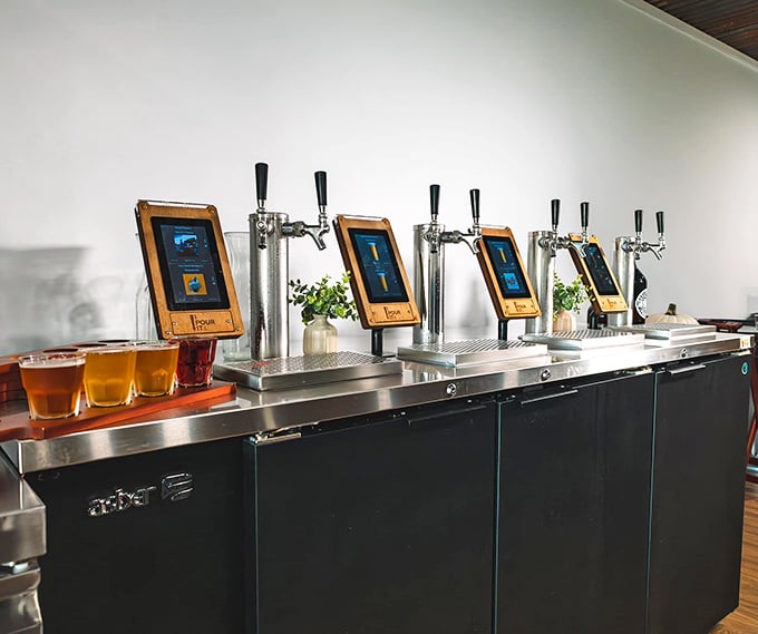 The self-serve beer wall is like an adult candy store. Technology and tradition meeting to create something beautiful—and delicious.