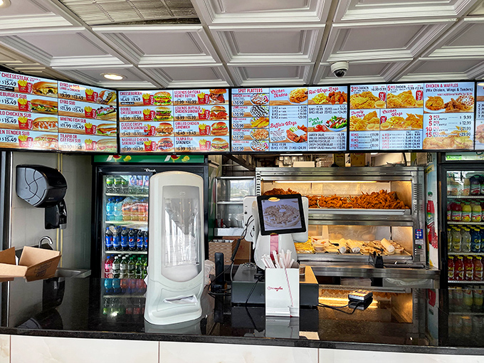 A feast for the eyes before it becomes a feast for the stomach—menu boards promising delicious possibilities.