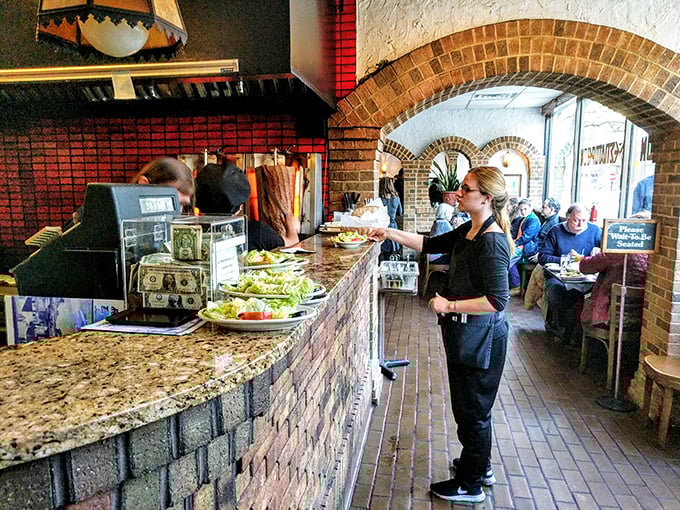 Where orders are taken and culinary dreams fulfilled—the nerve center of this beloved Greek institution in Lincoln Park.