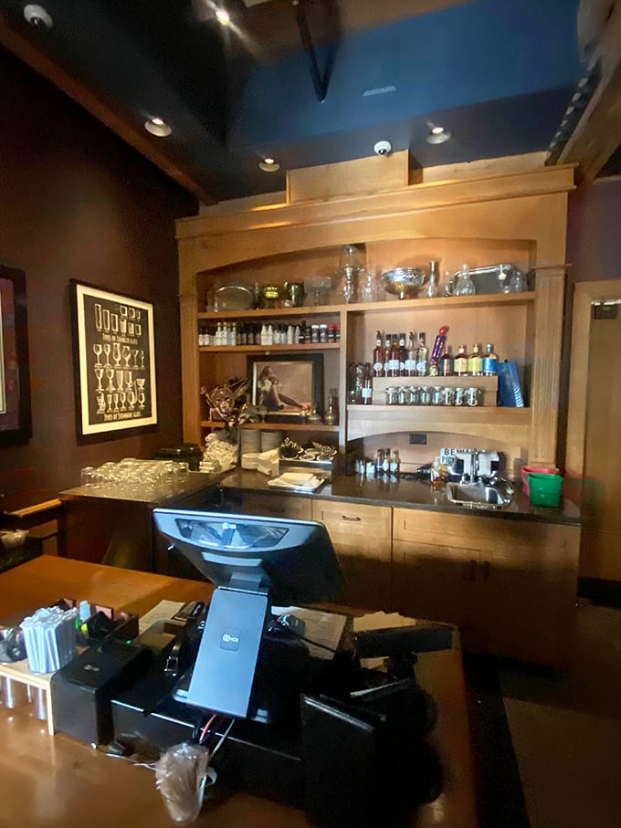 Behind the scenes but still stylish—even the service areas maintain that blend of rustic charm and attention to detail.