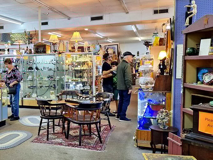 Treasure hunters in their natural habitat, navigating aisles of memories. The thrill of the find keeps them coming back.