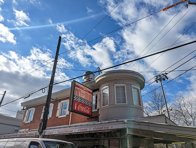 The corner that launched a thousand imitations. Pat's isn't just on this street—it defines this intersection in the city's cultural geography.