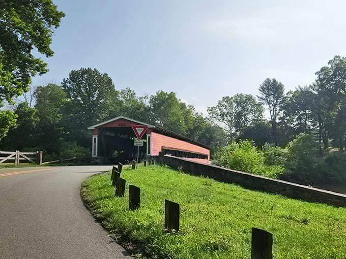 The winding approach to Smith's Bridge builds anticipation—like the opening credits of a movie you know you're going to love.