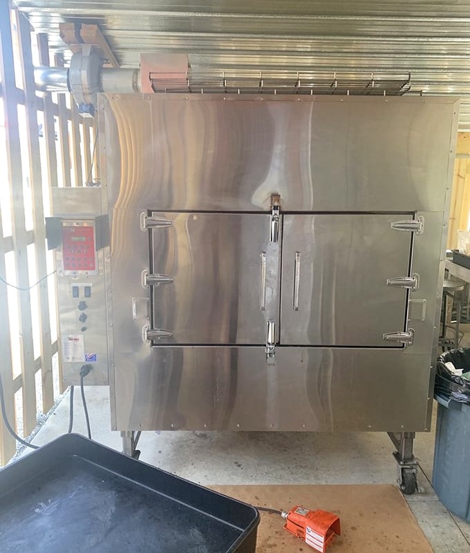 This serious smoker is where the magic happens – low, slow, and absolutely no shortcuts allowed.