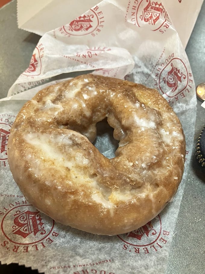 The sour cream old-fashioned—donut's answer to comfort food. That crackly exterior gives way to tender insides like a crusty relative with a heart of gold.