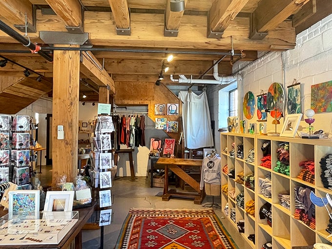 Local artisan goods and crafts add character to this space that celebrates Pennsylvania's creative community spirit.