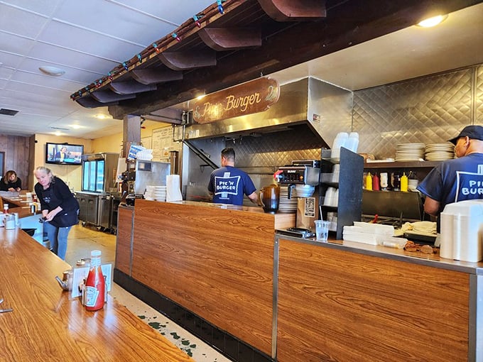 The open kitchen isn't a modern restaurant gimmick—it's always been this way, because when you have nothing to hide, why would you?