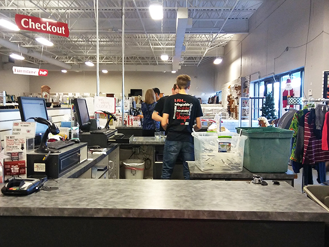 The checkout area—where friendly staff turn your treasure hunt finale into a victory lap rather than a dreaded retail chore.