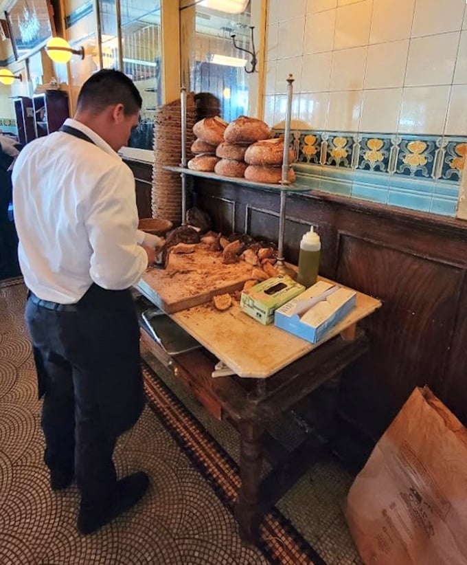 Fresh bread being prepared – because at Parc, even the simplest pleasures receive extraordinary attention.