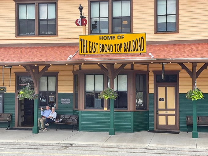 "Home of the East Broad Top Railroad" promises more than just a ride—it offers temporary citizenship in a bygone industrial republic.