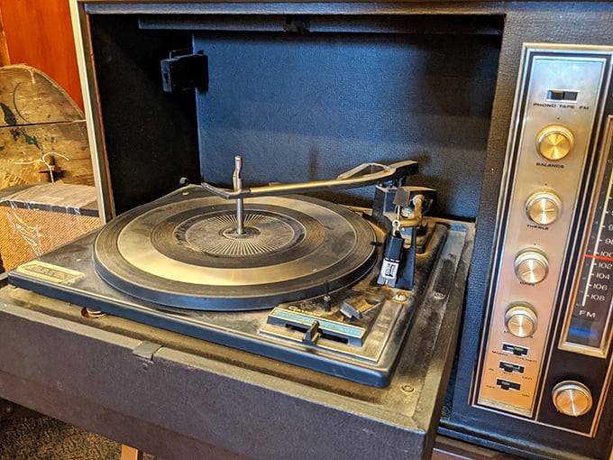 This vintage stereo console isn't just audio equipment—it's a time machine that transported families to living room concerts when music was an event, not background noise.