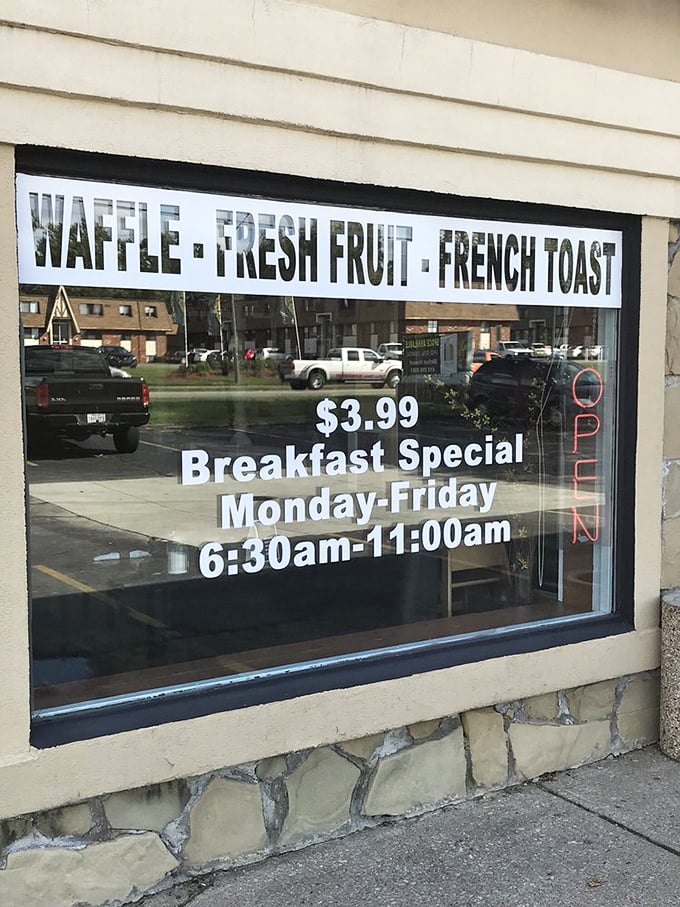 Early bird breakfast specials that make waking up at dawn seem like a brilliant financial strategy rather than torture.