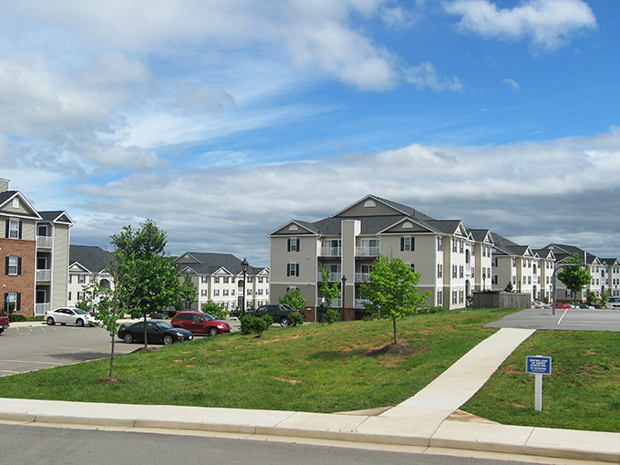 Modern apartment living shows Farmville's growth beyond its historic core, where contemporary comforts meet small-town convenience.