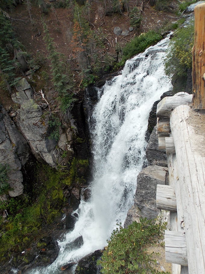 Looking down at the falls provides a different perspective – like watching a Broadway show from the balcony instead of orchestra seats.