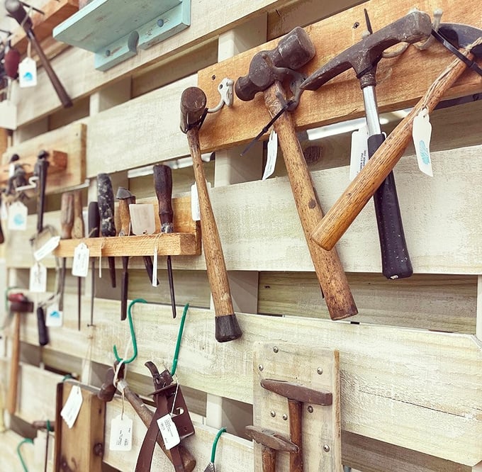 These weathered hammers and tools have built more than just structures – they've built lives, and now await their next chapter of creation.