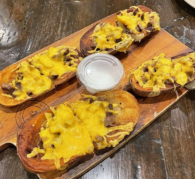 Cheesy tri-tip potato skins – because sometimes you need your meat and potatoes to join forces in a melty, indulgent alliance of flavor.