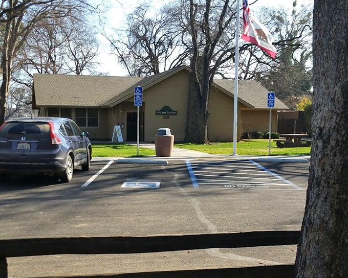 The visitor center may look modern, but inside awaits a treasure trove of stories that bring California's pioneer days vividly to life.