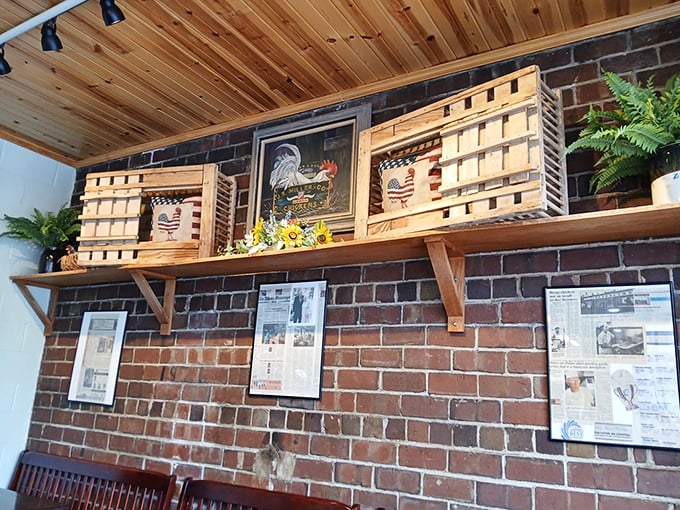 The chicken-themed décor and framed newspaper clippings tell the story of a place that's become woven into the fabric of Athens.