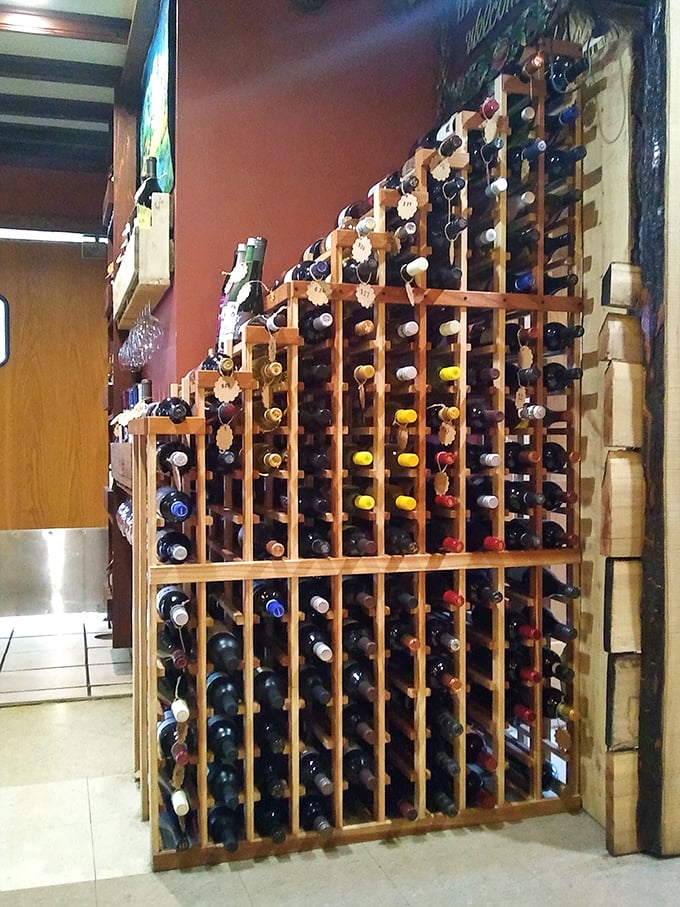 A surprising wine selection stands ready to complement your meal—proof that Thai Jasmine understands the importance of perfect pairings.
