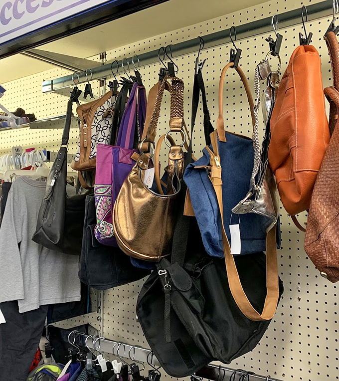 Handbag heaven! Each one with its own mysterious past life, ready for new adventures carrying your emergency snacks and lip balm collection.