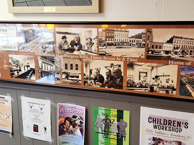 Wall of history – vintage photographs telling the story of a diner that's been part of Delaware's fabric for generations.