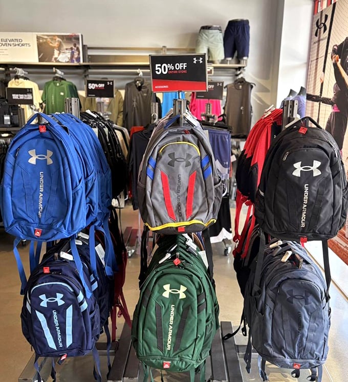 Under Armour backpacks at half price – perfect for school, hiking, or pretending you're more outdoorsy than you actually are.